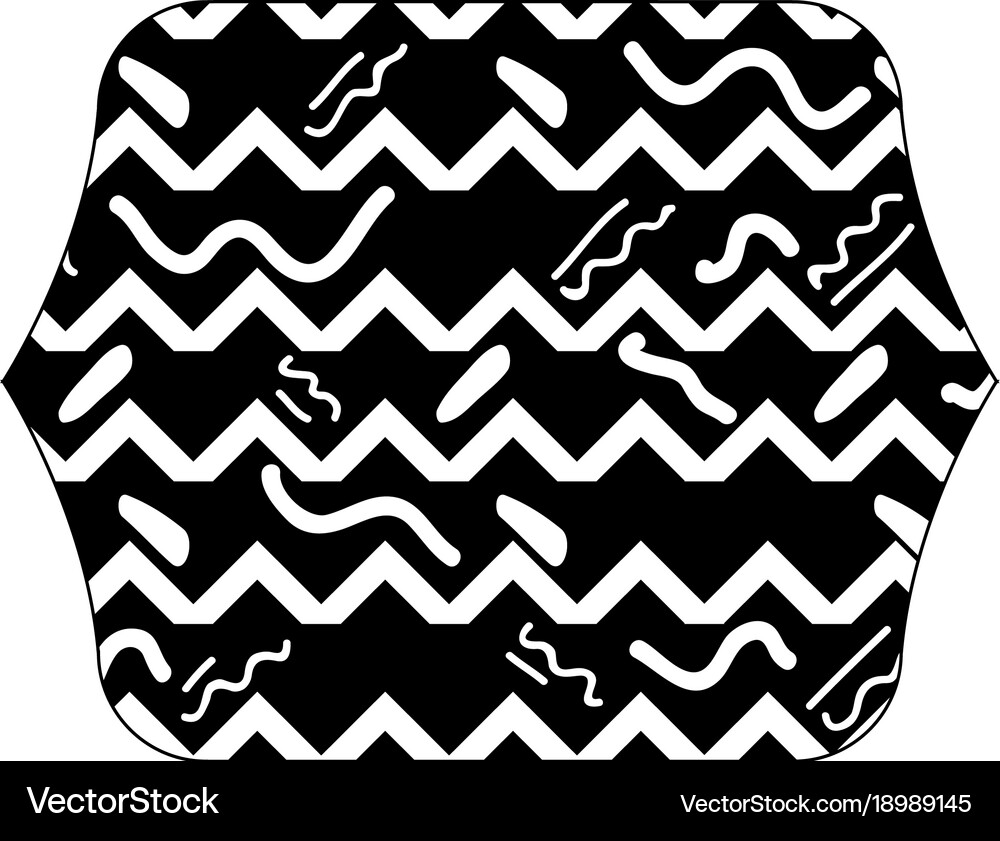 Contour line quadrate with graphic abstract Vector Image