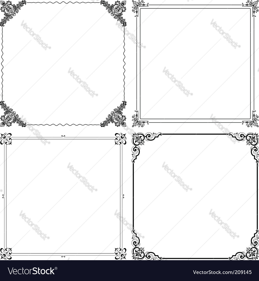 Elegant frames Royalty Free Vector Image - VectorStock
