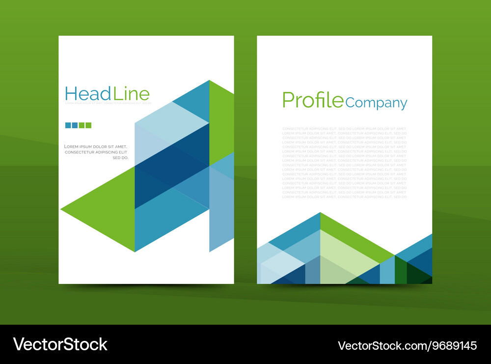 Geometric a4 front page business annual report Vector Image