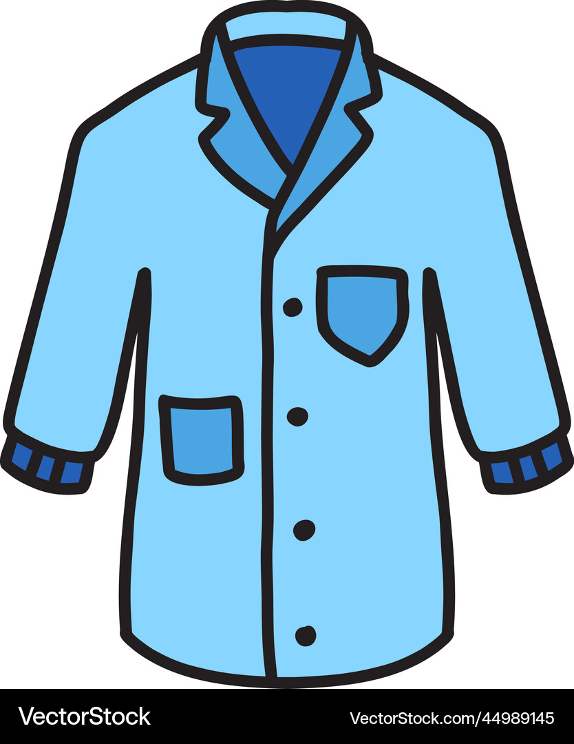 Hand drawn doctor uniform shirt Royalty Free Vector Image