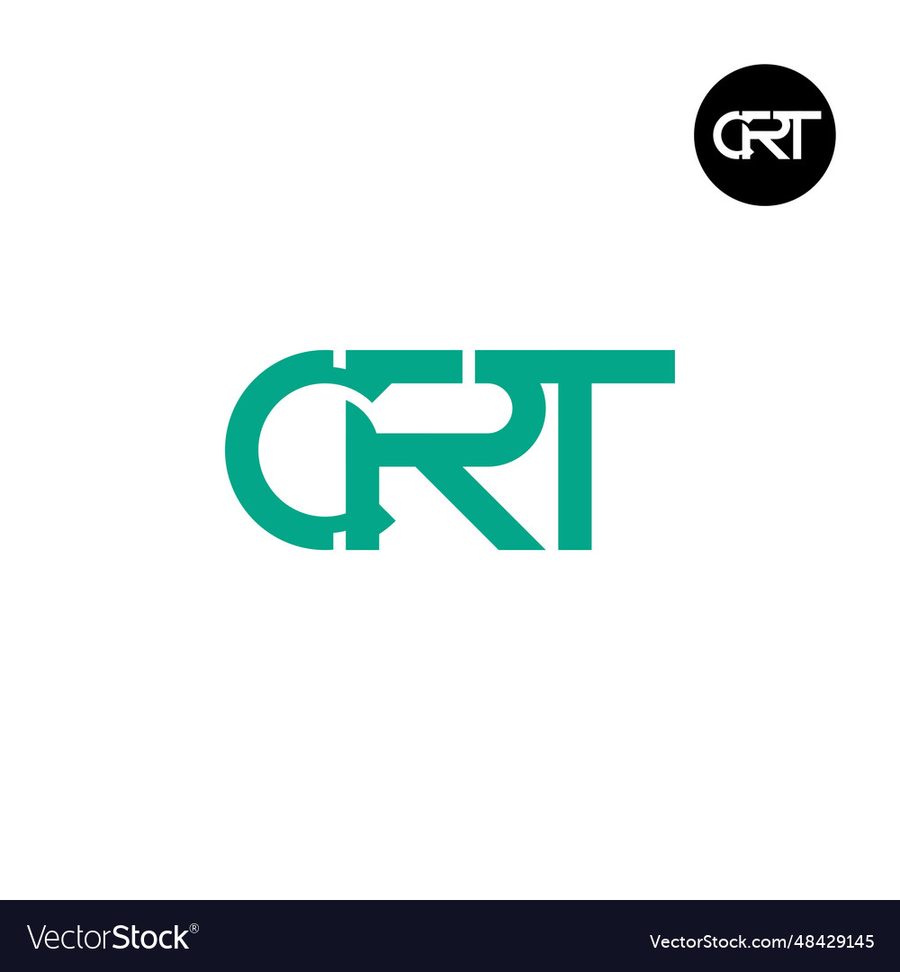 Letter crt monogram logo design Royalty Free Vector Image