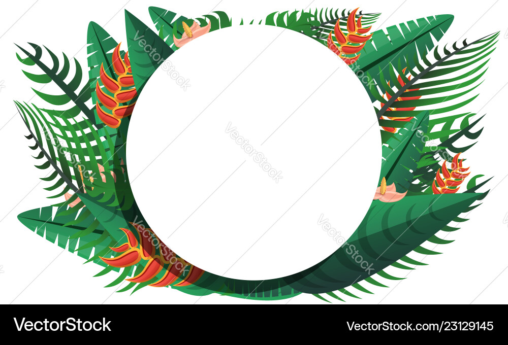 Paradise tropical rainforest concept banner Vector Image