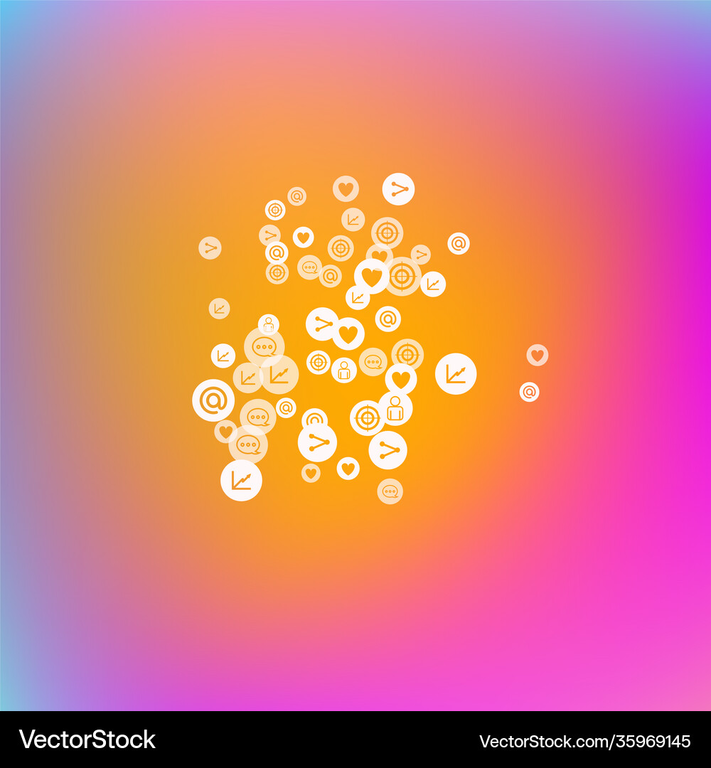 Social media marketing communication networking Vector Image