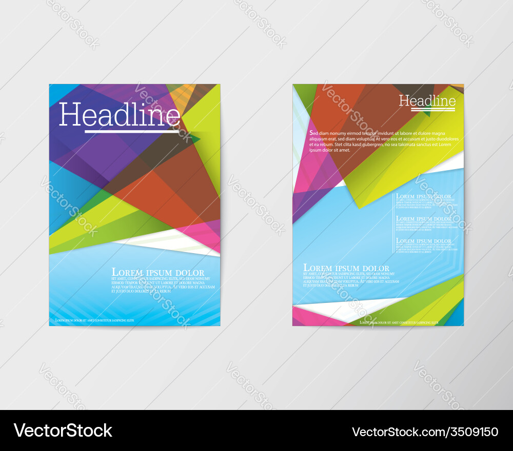 Abstract triangle brochure flyer design in a4 size