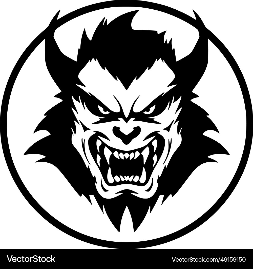 Beast - minimalist and flat logo Royalty Free Vector Image
