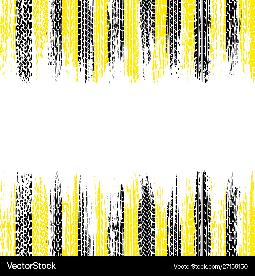 Black and yellow tire frame Royalty Free Vector Image