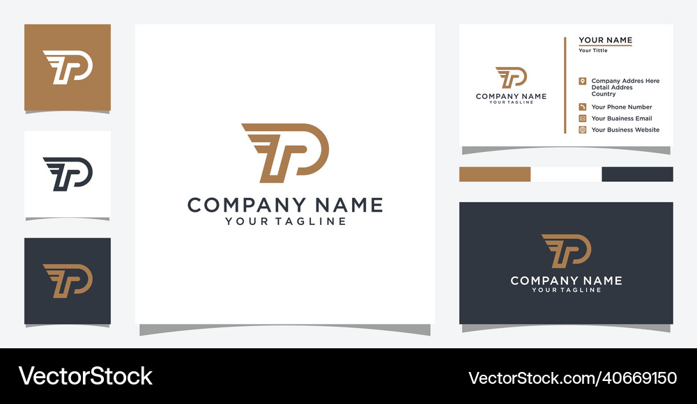 Letter p fast logo design concept p Royalty Free Vector