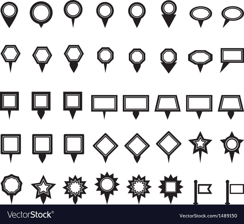 Map pointer Royalty Free Vector Image - VectorStock