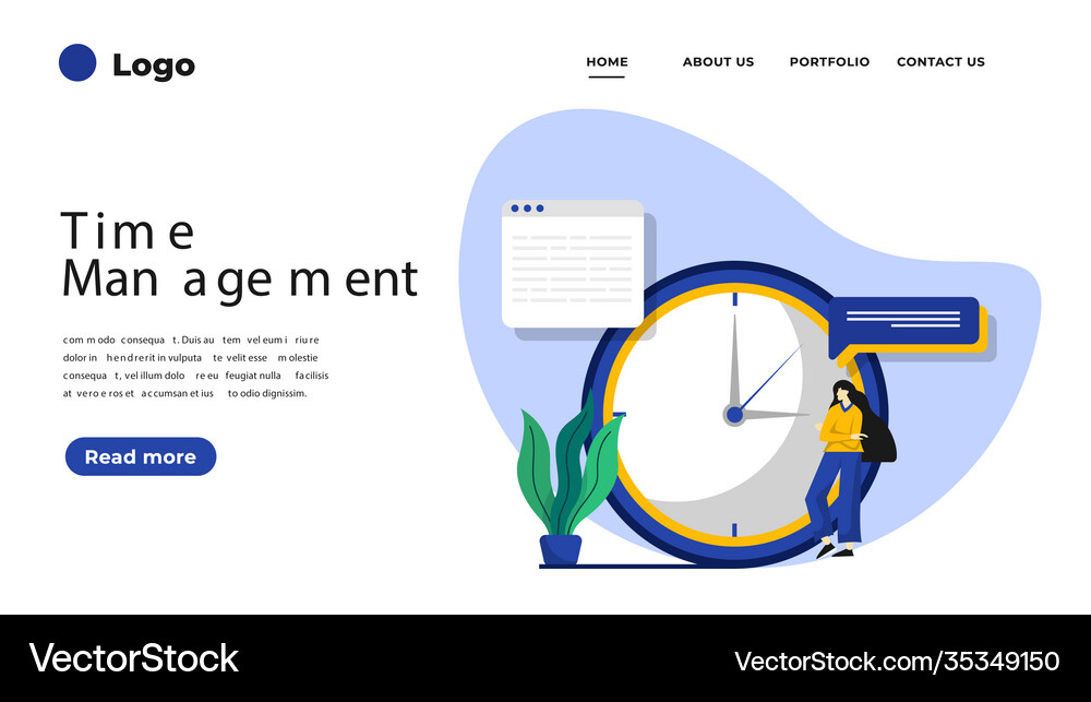 Modern flat design time management can be used Vector Image