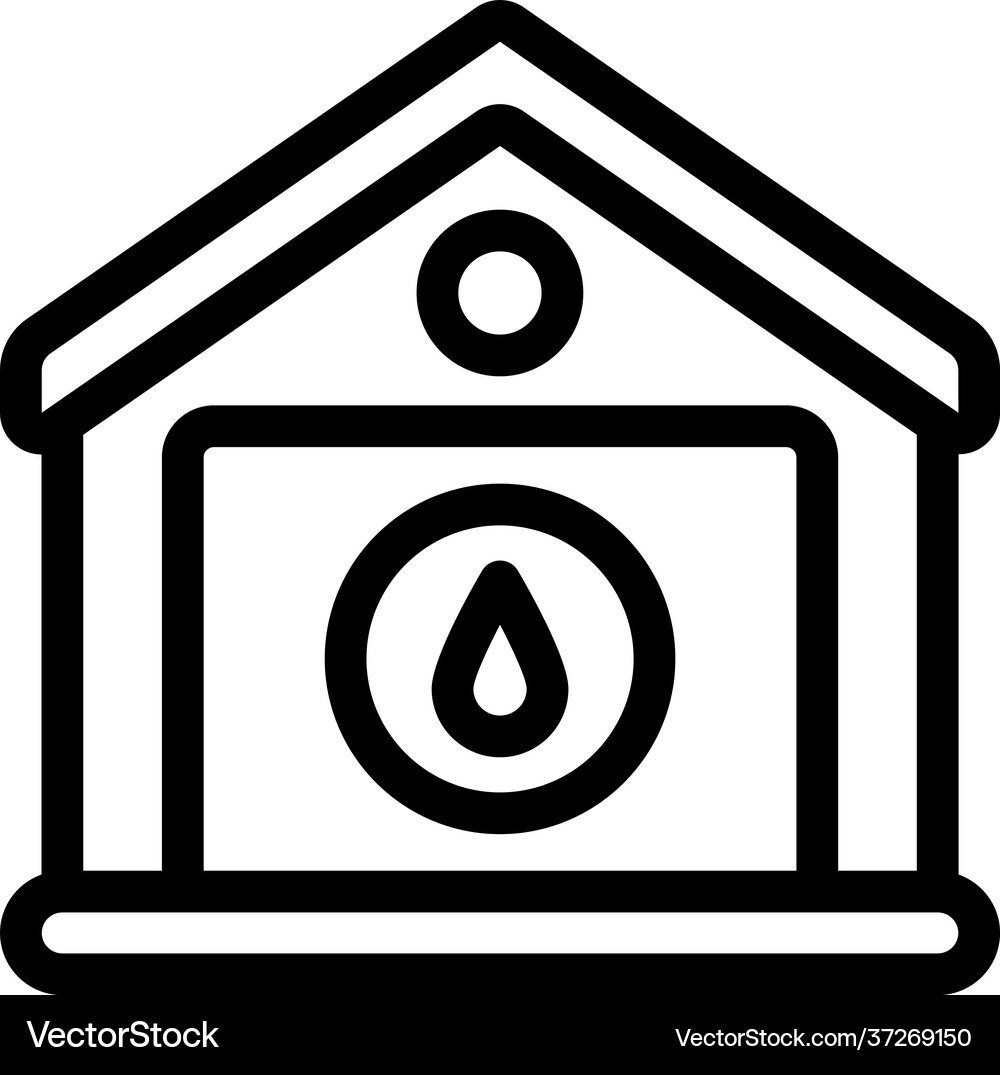 Oil house Royalty Free Vector Image - VectorStock