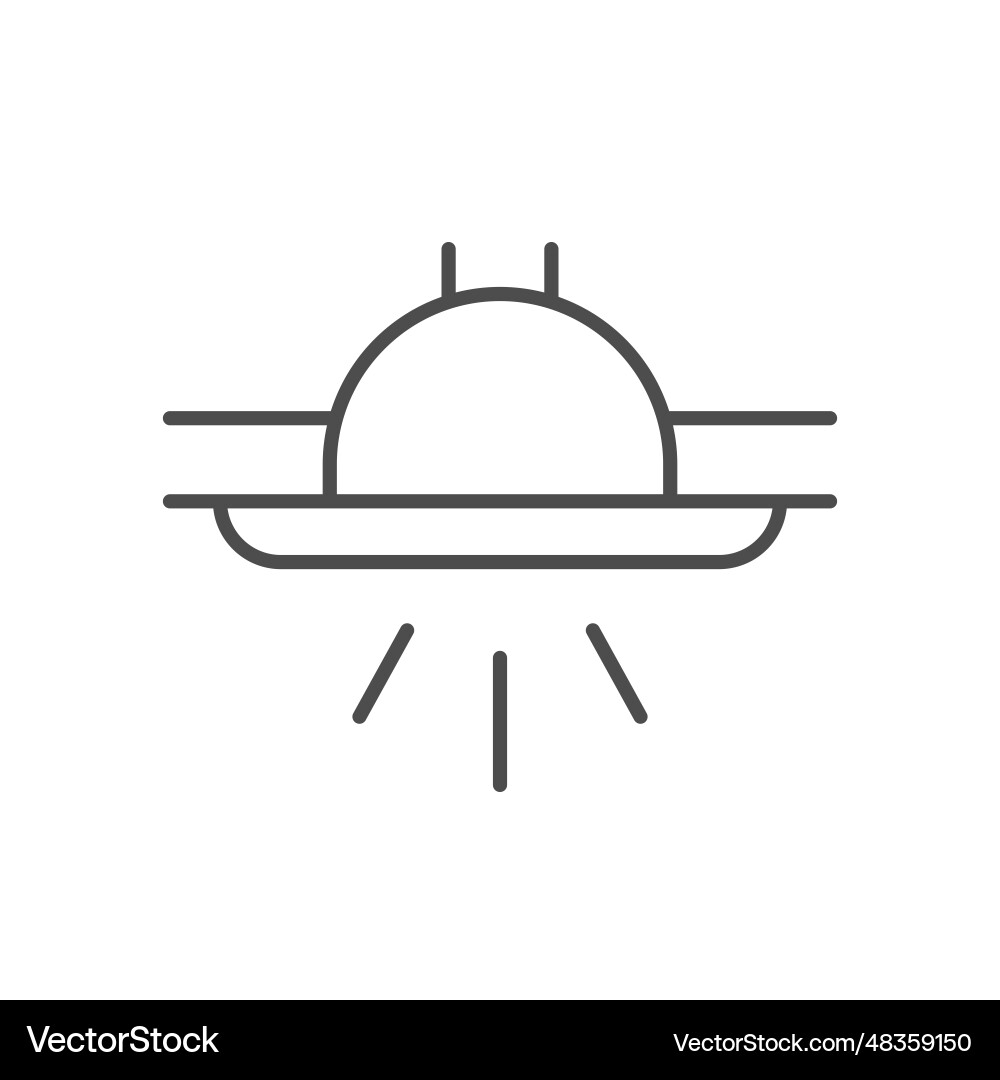 Recessed light line outline icon Royalty Free Vector Image