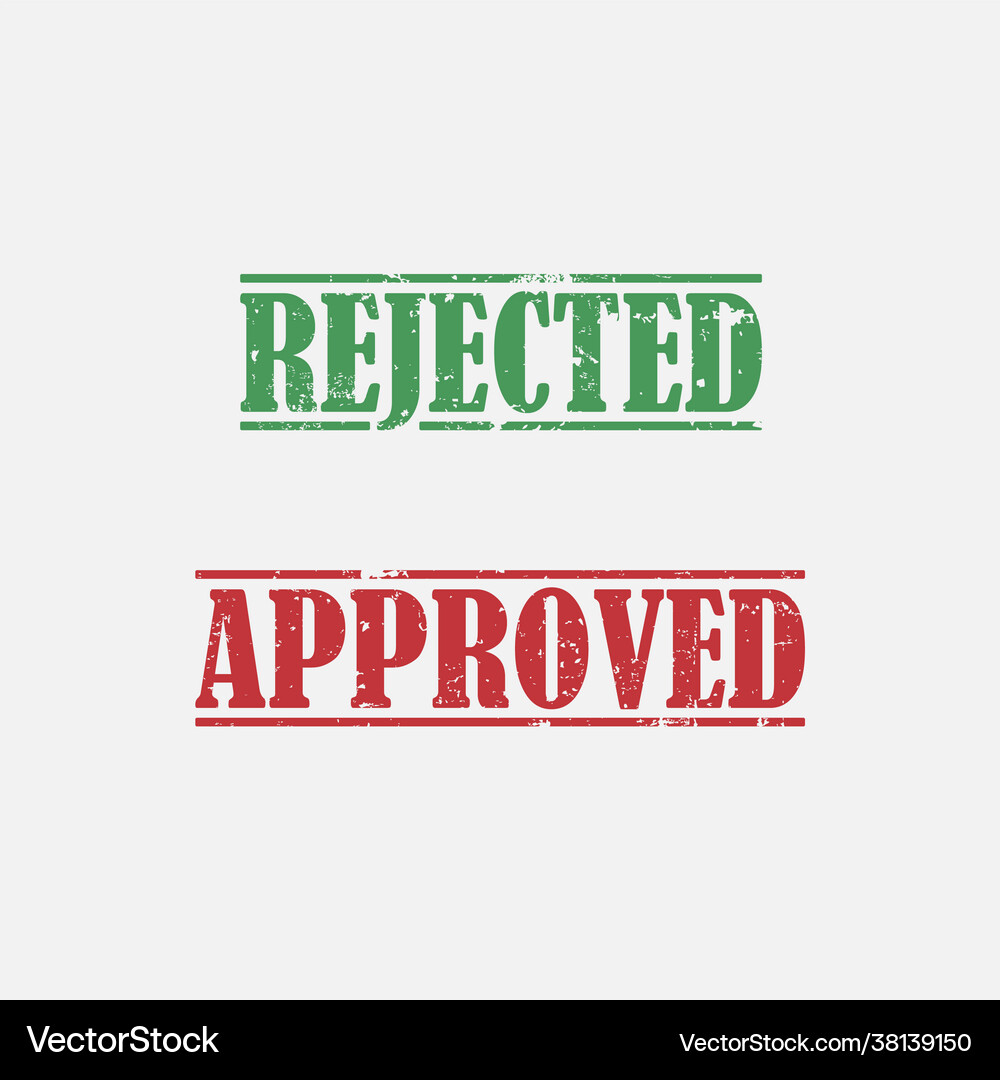 Rejected and approved rubber stamps Royalty Free Vector
