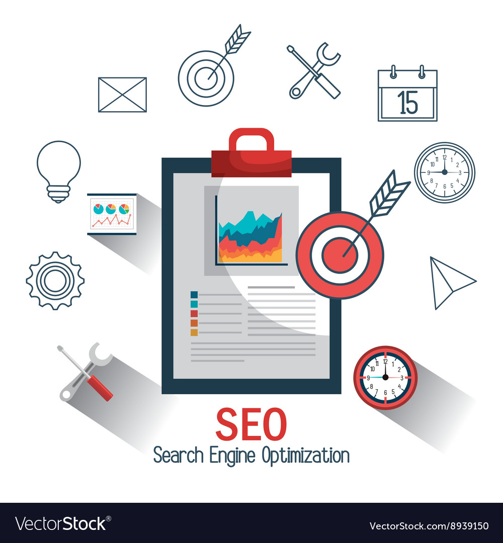 Search engine optimization design Royalty Free Vector Image