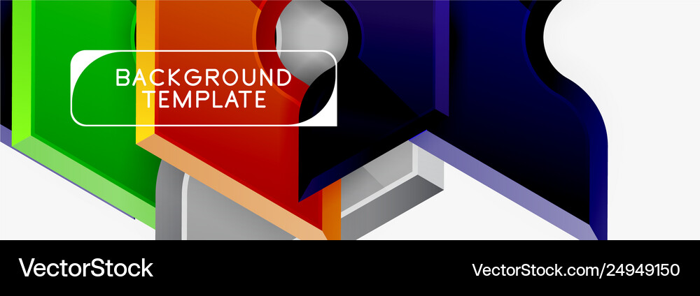 Techno geometric shapes abstract banner design Vector Image