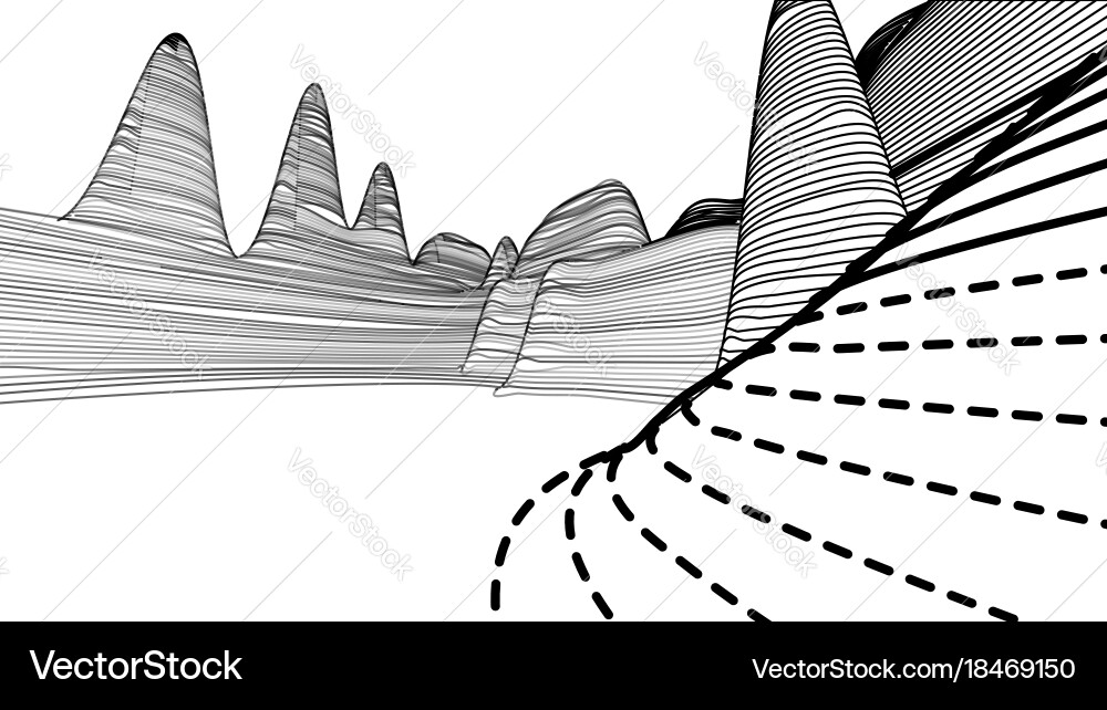 Topographical map of the locality Royalty Free Vector Image