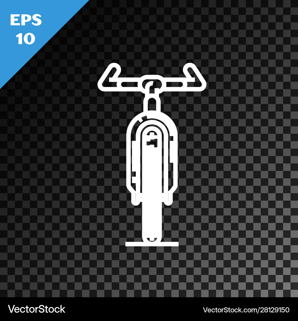 White line bicycle icon isolated on transparent Vector Image