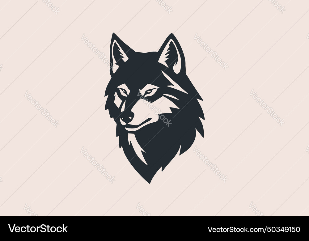 Wolf logo icon premium silhouettes design Vector Image