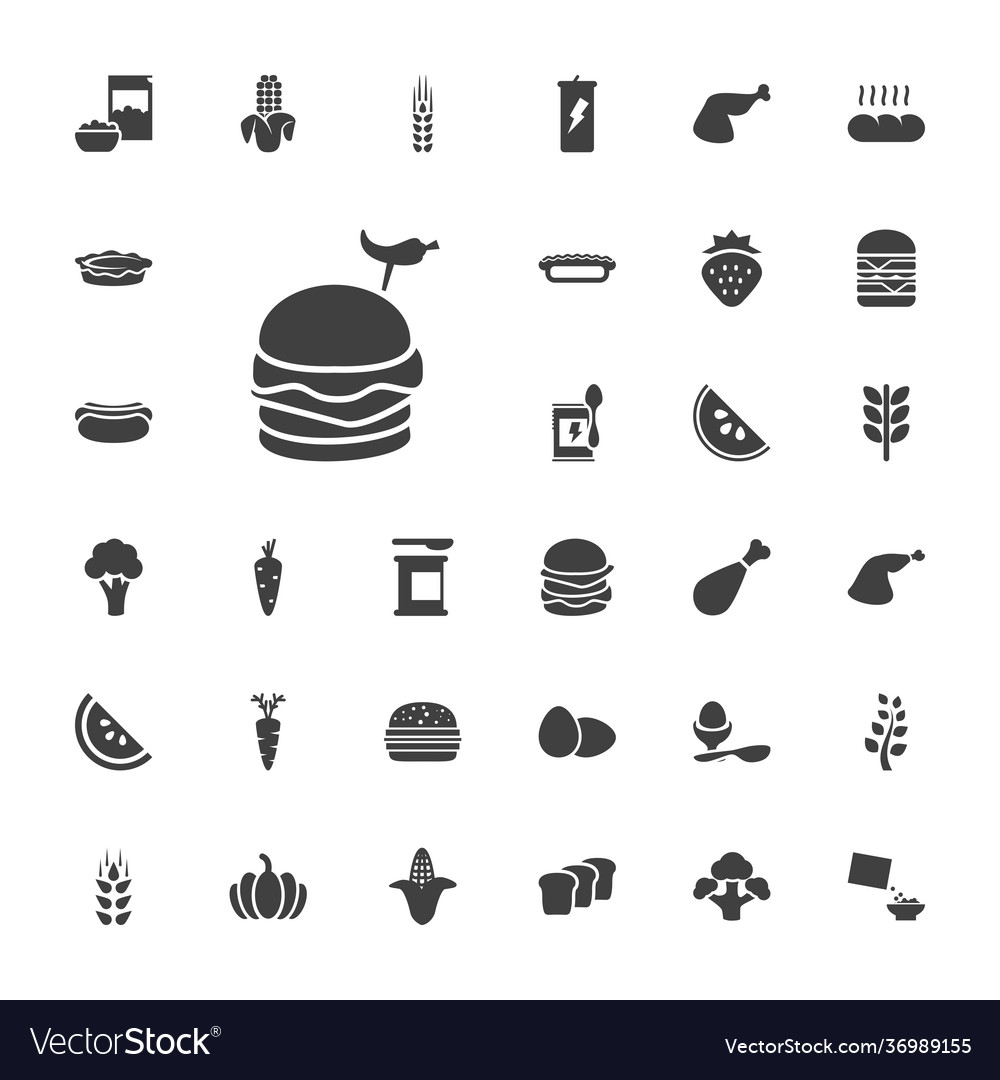 33 nutrition icons Royalty Free Vector Image - VectorStock