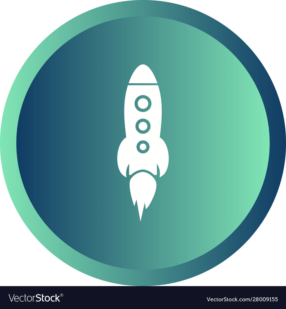 Beautiful rocket glyph icon Royalty Free Vector Image