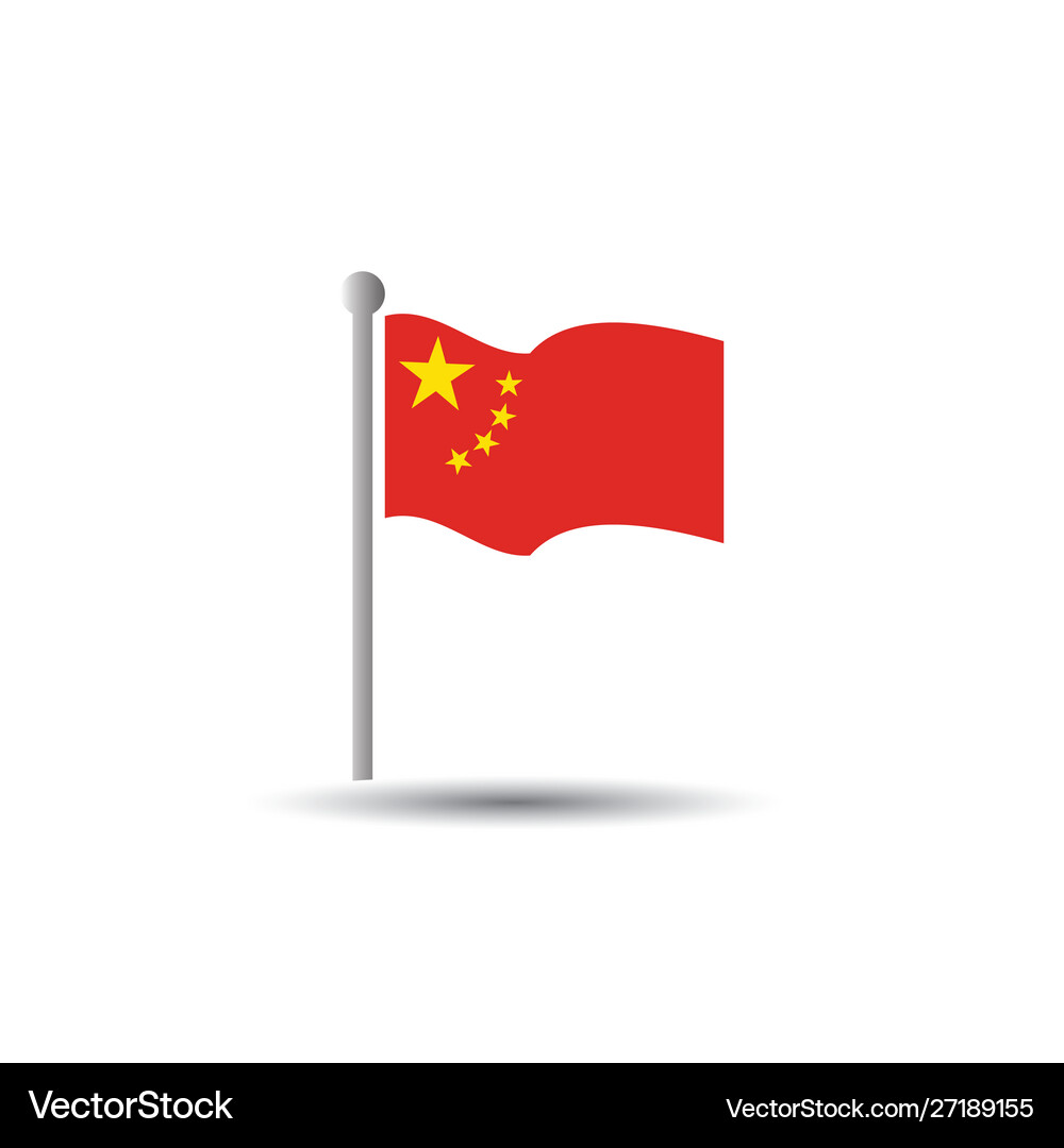 China flag colors and proportion national Vector Image