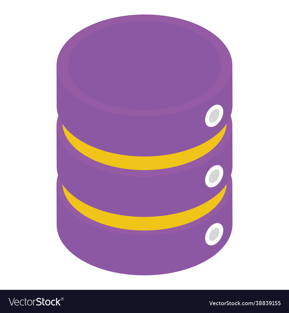 Database isometric Royalty Free Vector Image - VectorStock