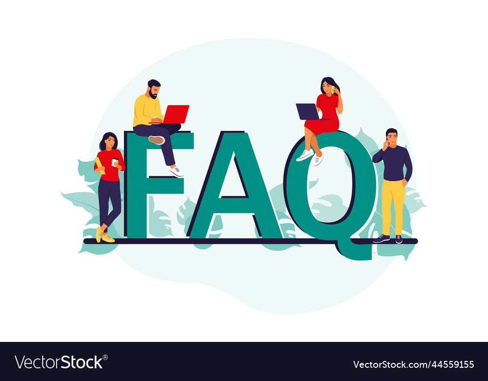 Faq frequently asked questions concept people ask Vector Image