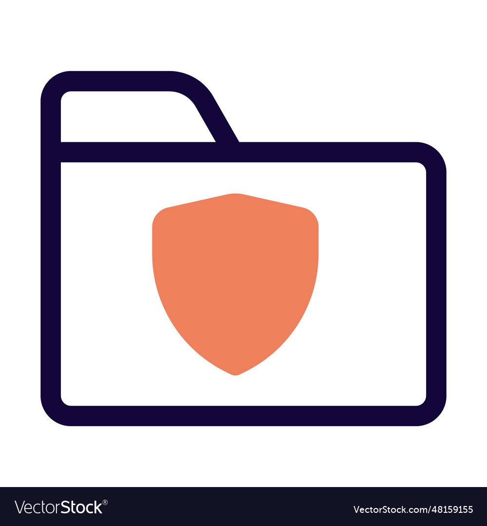 Folder encrypted for data safeguarding Royalty Free Vector