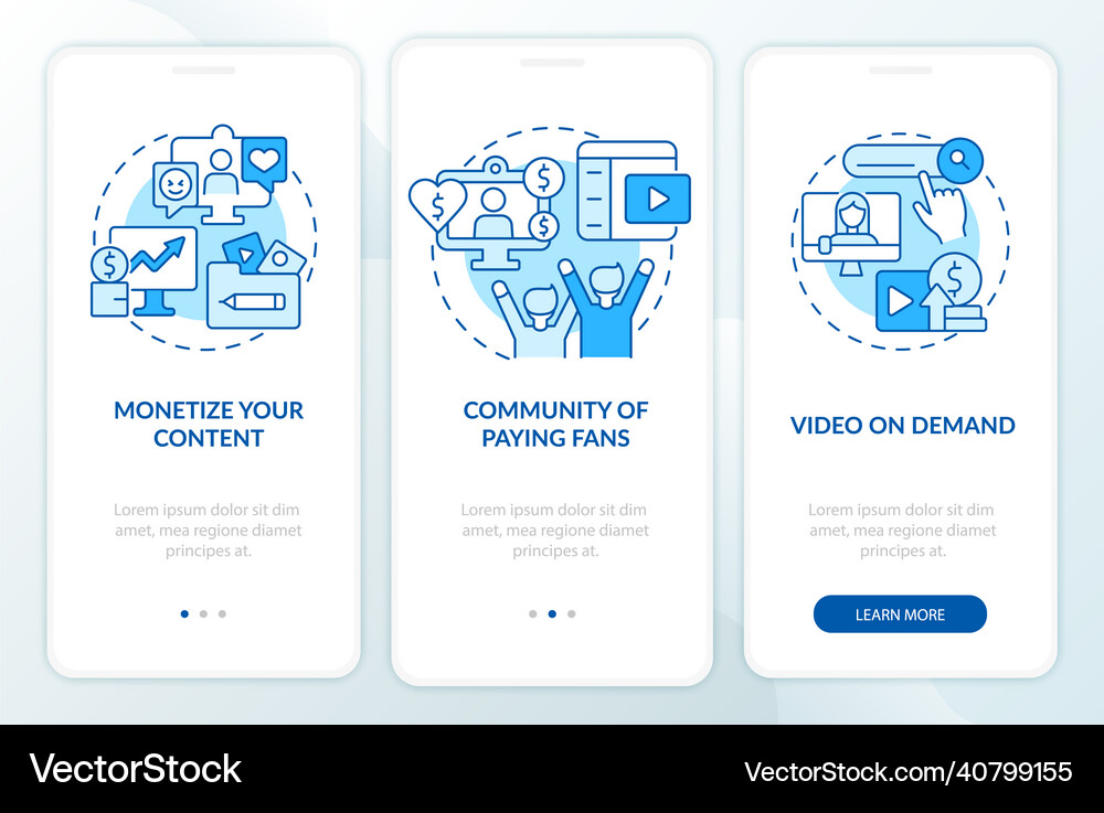 How to earn money from subscription blue Vector Image