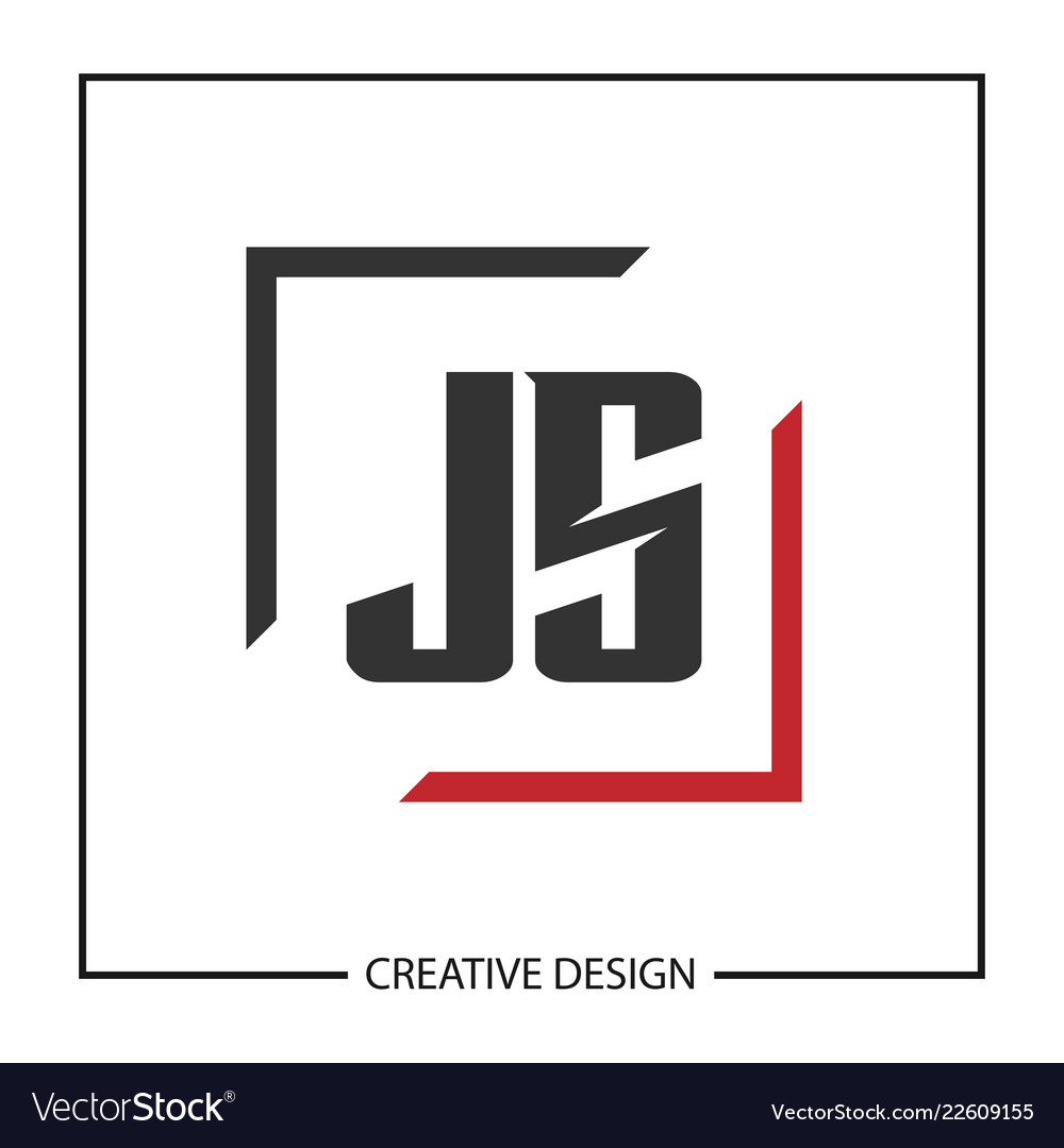 Initial js letter logo template design Royalty Free Vector