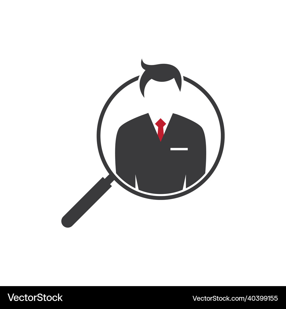 Job search finder icon Royalty Free Vector Image