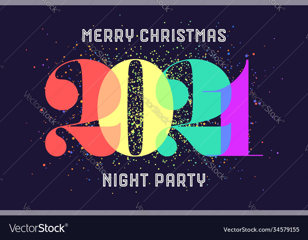 Merry christmas 2021 greeting card Royalty Free Vector Image