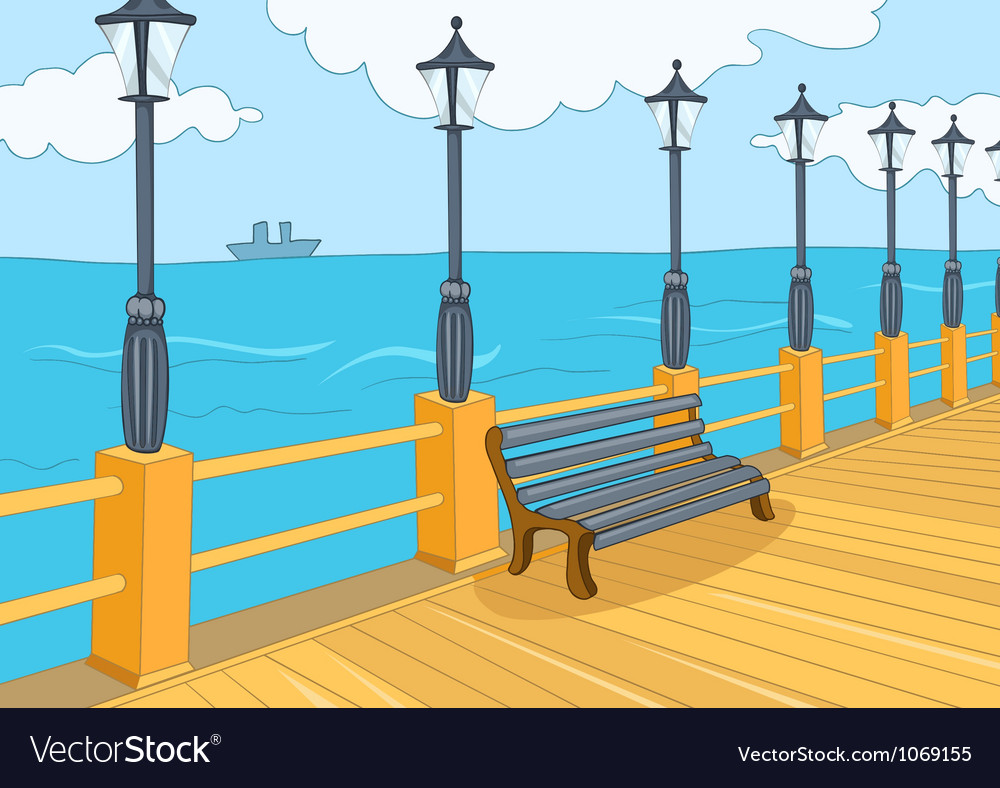 Seafront Royalty Free Vector Image - VectorStock