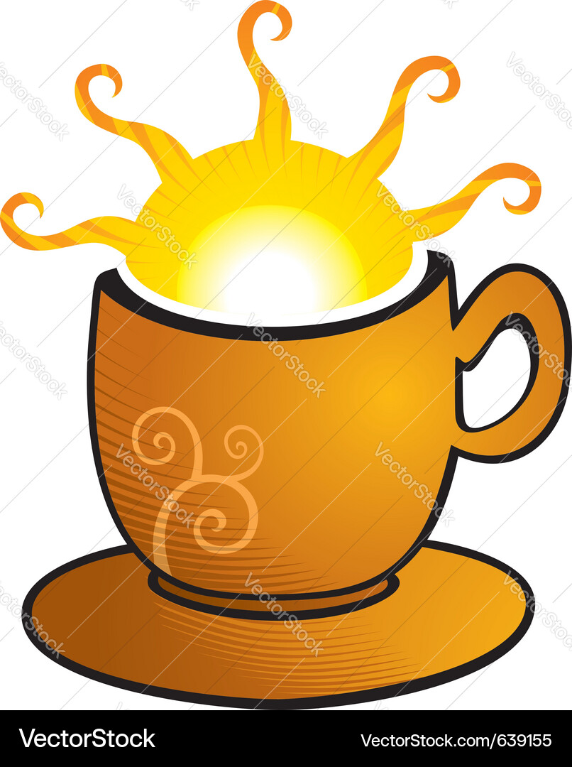Summer cup Royalty Free Vector Image - VectorStock