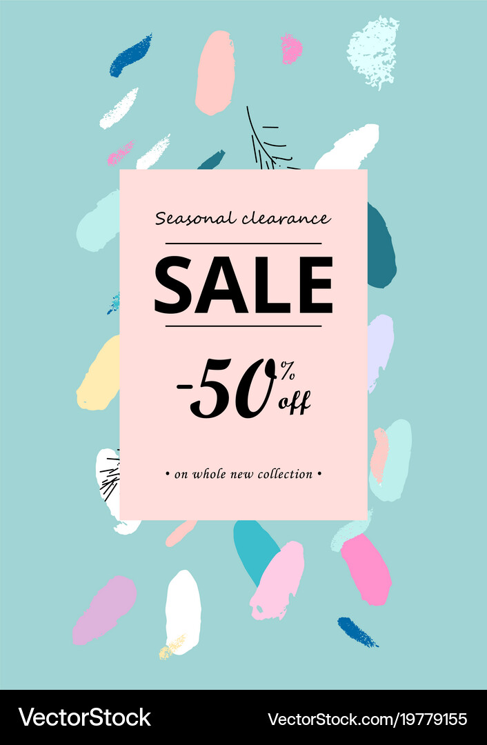 Trendy sale banner design Royalty Free Vector Image