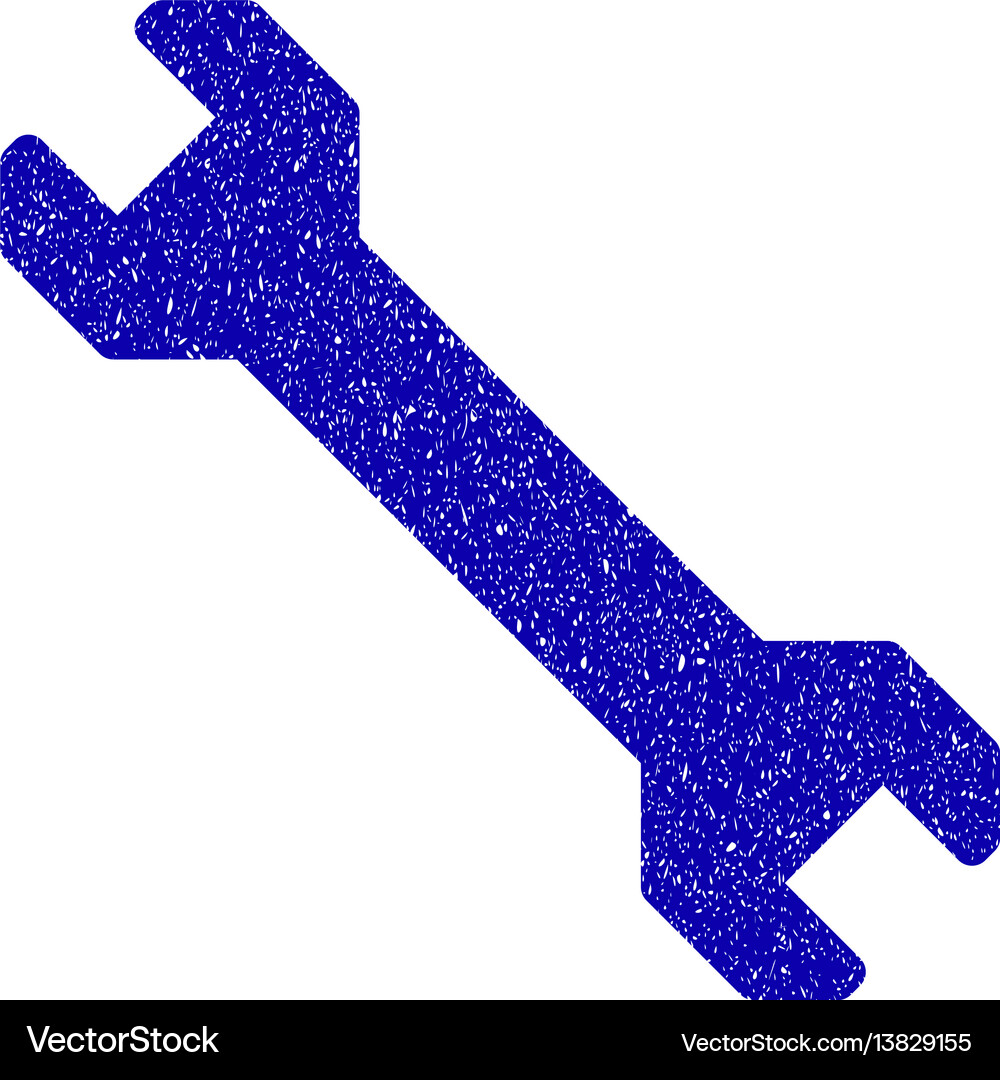 Wrench icon grunge watermark Royalty Free Vector Image