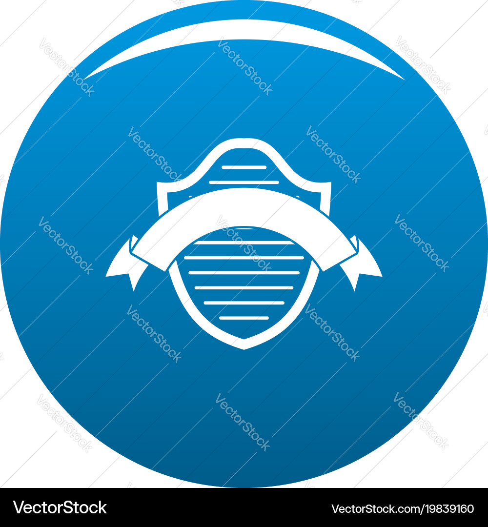 Badge premium icon blue Royalty Free Vector Image