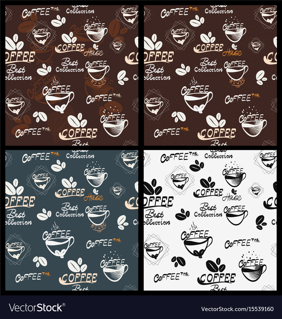 Hand drawn coffee elements Royalty Free Vector Image