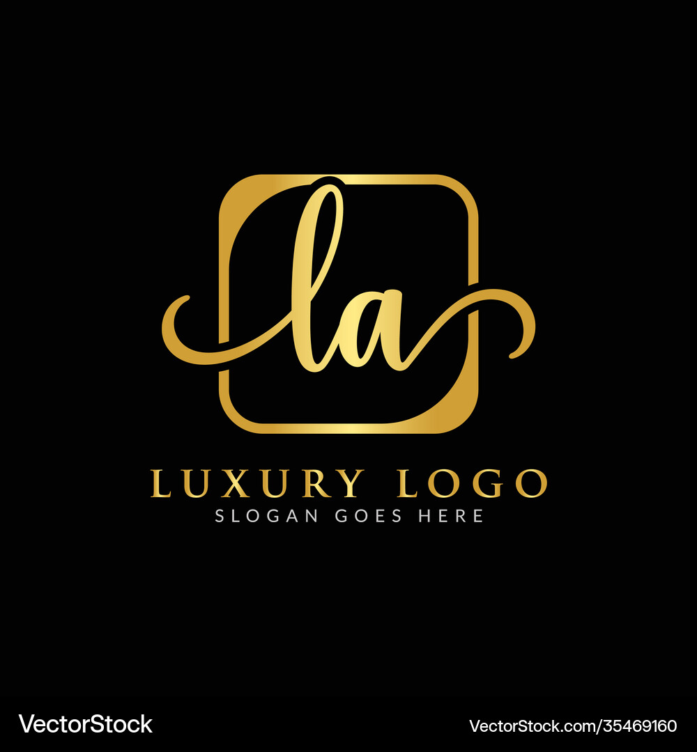Initial la letter logo design template luxury Vector Image