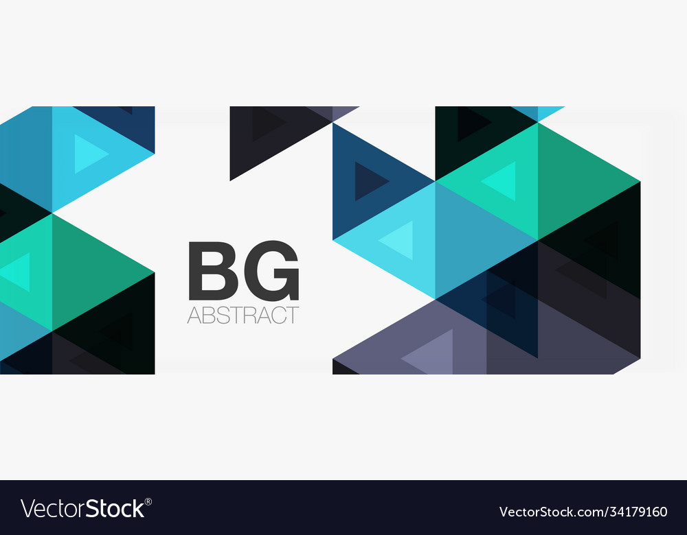 Mosaic Triangle Pattern Abstract Background Vector Image