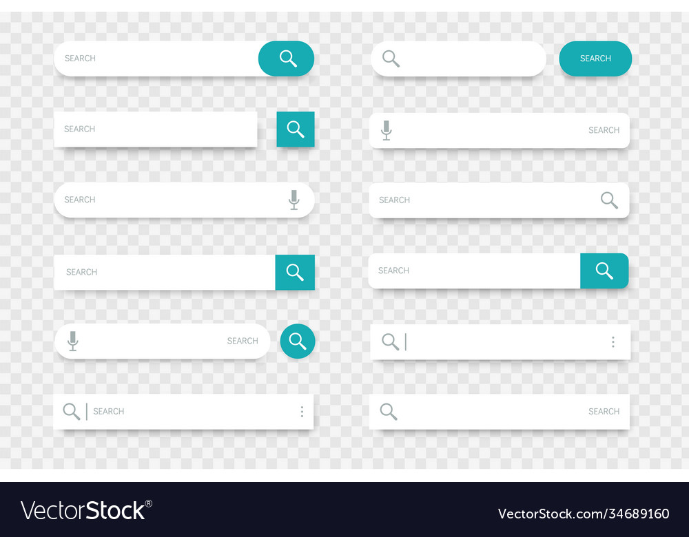 Search bar input lines with find buttons Vector Image