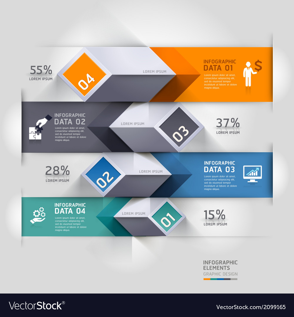 3d business diagram infographics template Vector Image