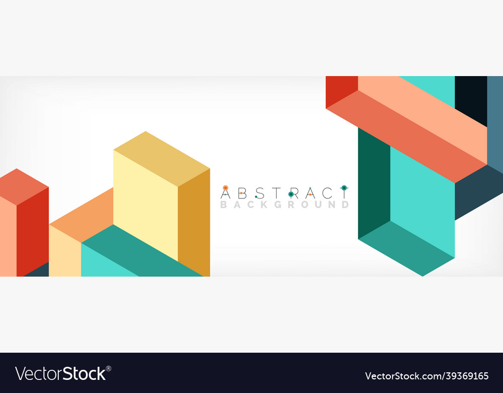 Abstract background 3d cubes cubic elements Vector Image
