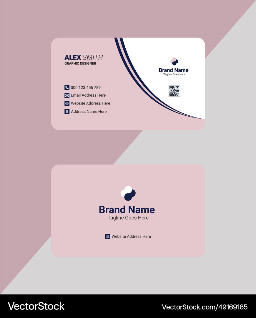 Business card and visiting card template Vector Image