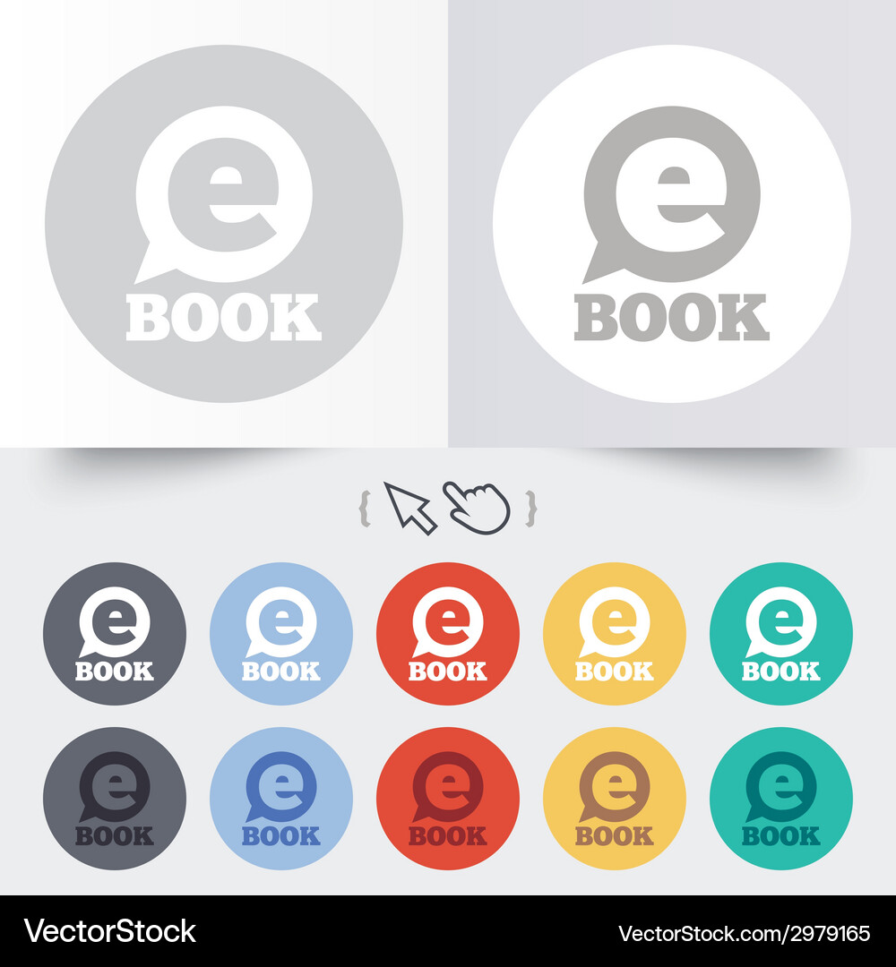 E-book sign icon electronic book symbol Royalty Free Vector