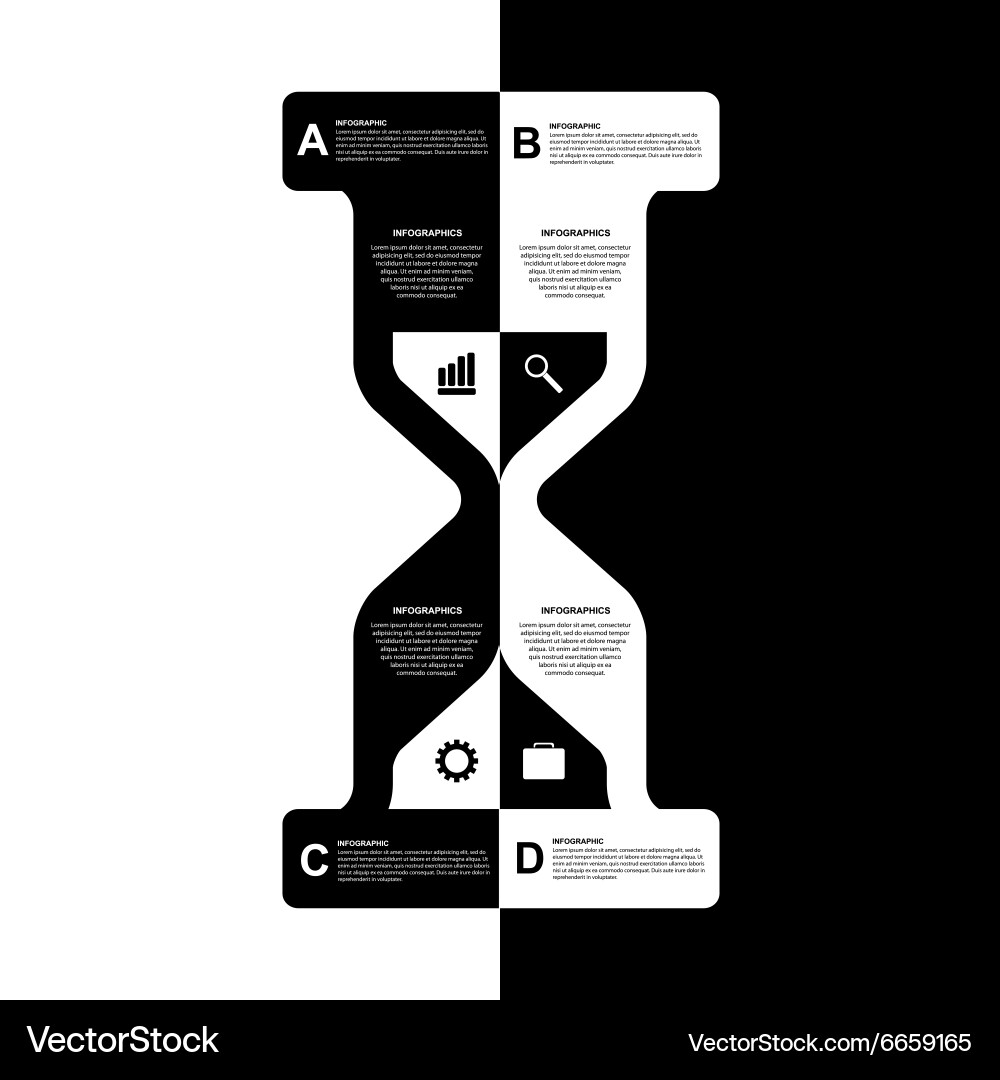 Infographics hourglass design modern style concept