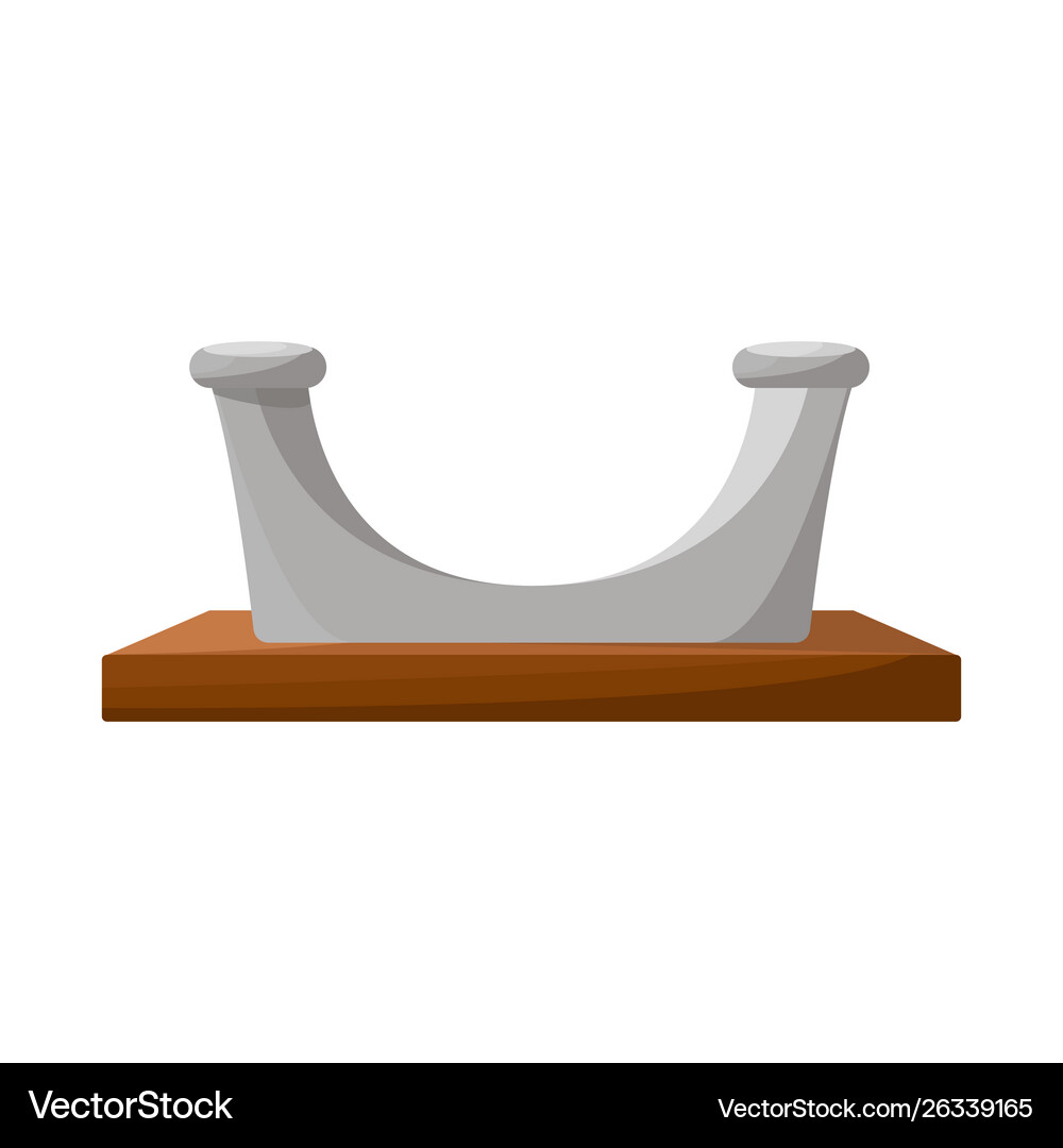 Isolated object equipment and jetty sign Vector Image