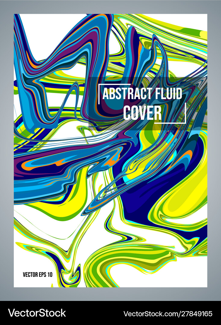 Modern colorful abstract fluid design on white Vector Image