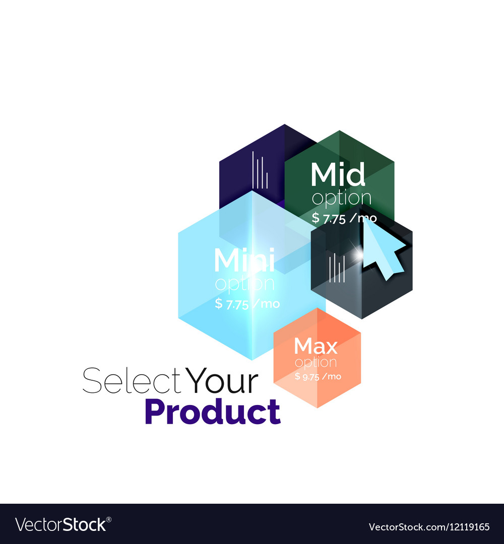 Option select template Royalty Free Vector Image