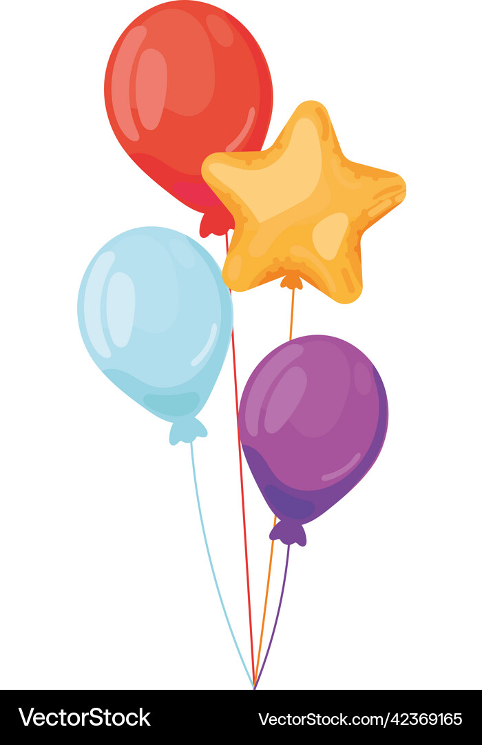 Party balloon festive Royalty Free Vector Image