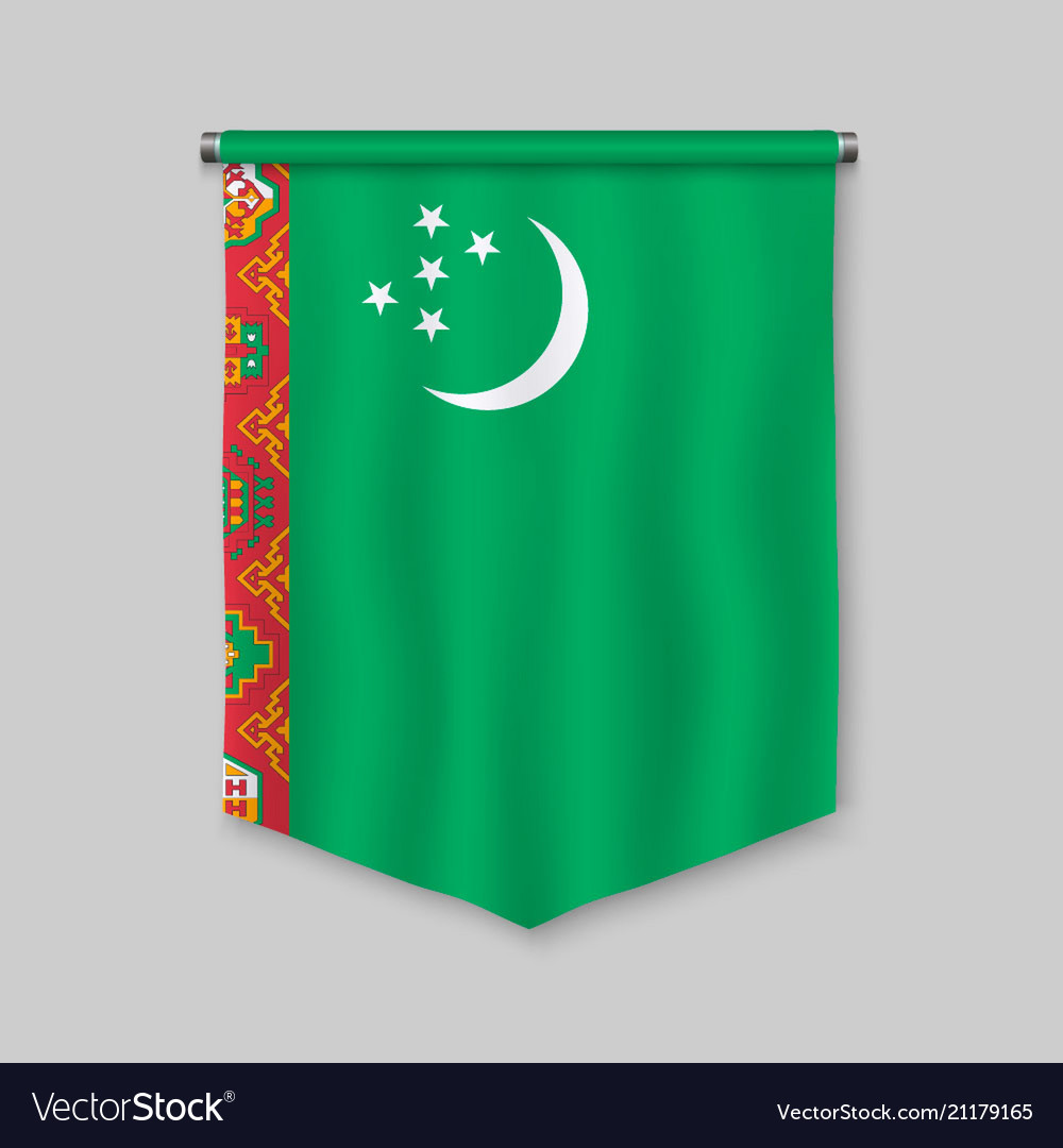 Pennant with flag Royalty Free Vector Image - VectorStock